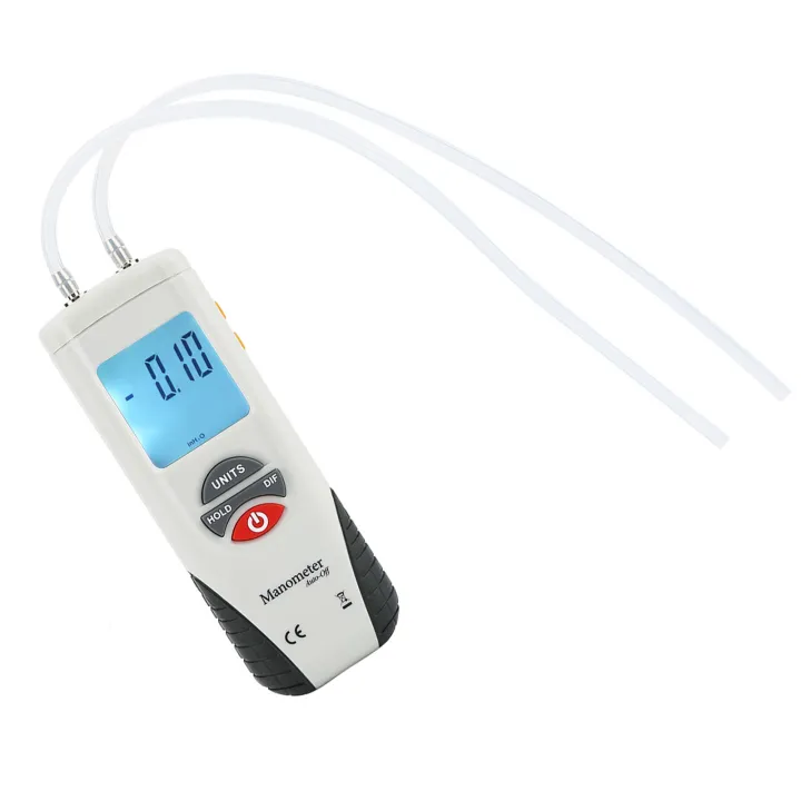 HT‑1890 Handheld Digital Manometer Differential Gauge Air Pressure ...