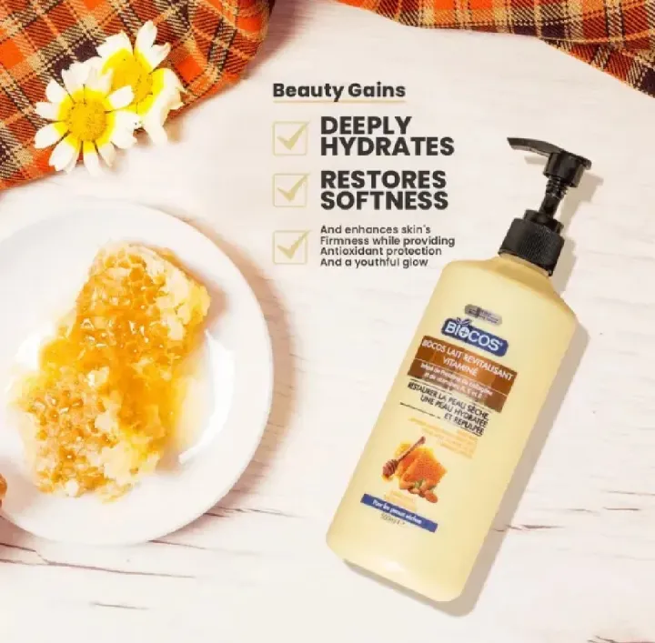 Biocos Hydrating Body Lotion with Honey, Vitamin E & Sunflower Oil ...