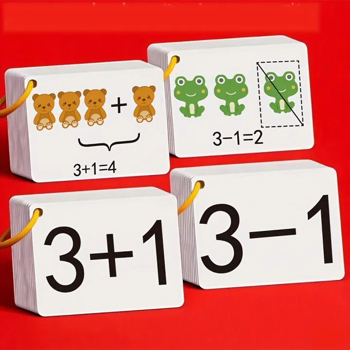 132pcs Addition and Subtraction 0-10 Math Cards for Kids 3-6, Early ...