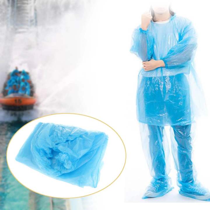 Disposable Rain Poncho Emergency Raincoat Rain Pants for Outdoors ...