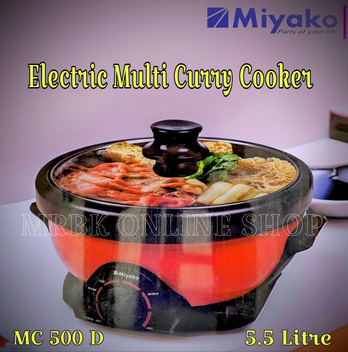 Miyako Multi Cooker, Electric Curry Cooker, Removable Non-stick Pan ...