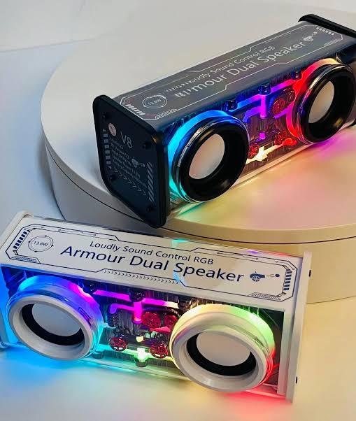 V8 Rgb Transparent Mecha Bluetooth Speaker | Daraz.com.bd