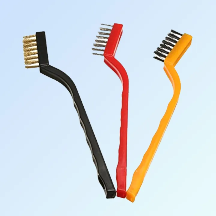 Brush Set of 3 Pc Mini Wire Brush Cleaning Tool Kit Brass, Nylon ...