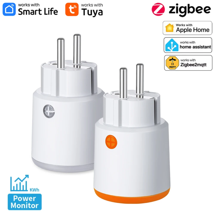 Haozee Tuya Smart Zigbee Plug Socket 3680W 16A Power Energy Monitoring ...