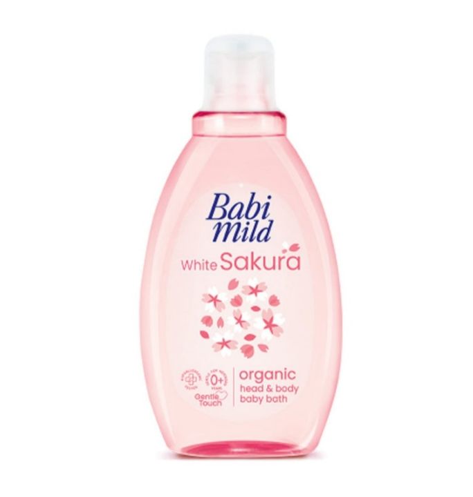 Babi Mild White Sakura Organic Head & Body Baby Bath 180ML | Daraz.pk