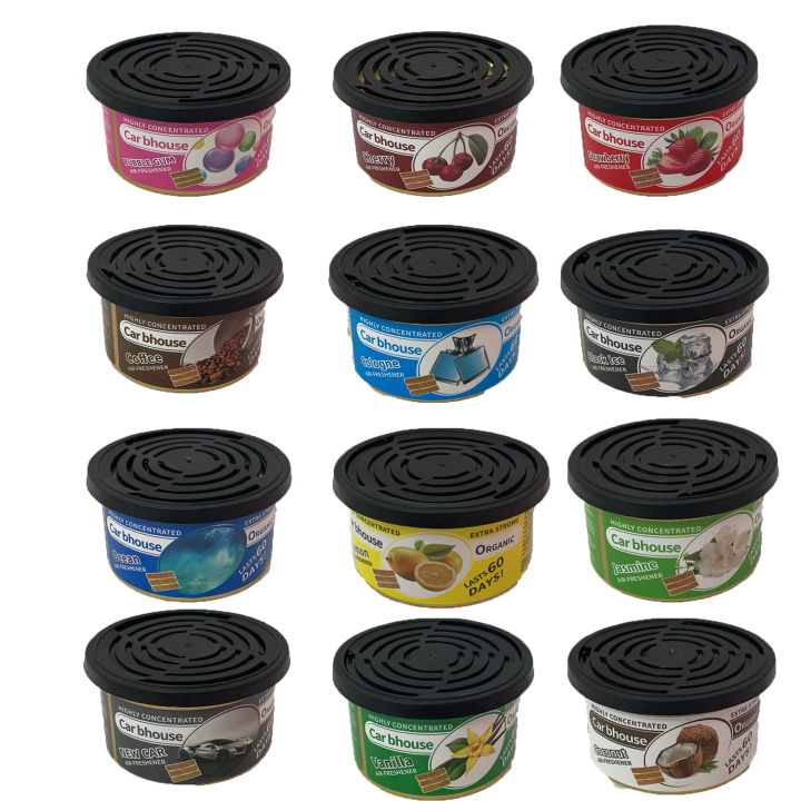 Organic air freshener tank, bubble gum scent, 3 anti-spill blocks per ...