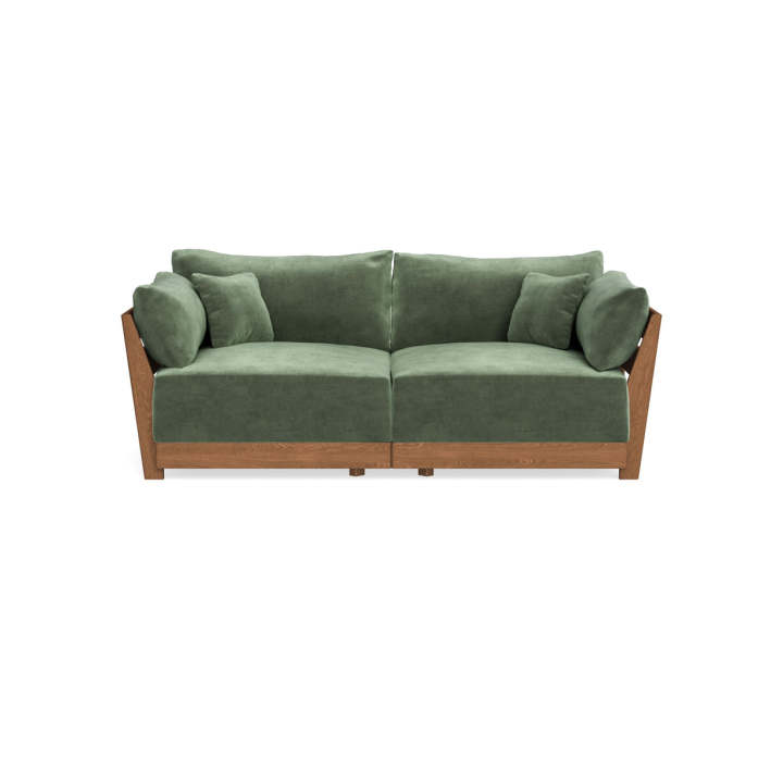 Modular Bondi Espresso 2-Seater Sofa in Rosemary | Memory Foam Blend ...
