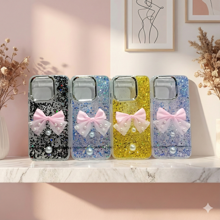 Infinix Smart 9 - Smart 9 HD - Hot 50i Glitter Bow Case Luxury Sparkle ...