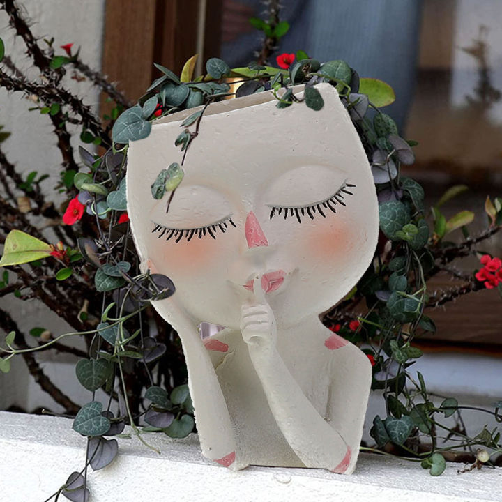European Style Garden Face Gill Pot Resin Decoration Family Desktop ...