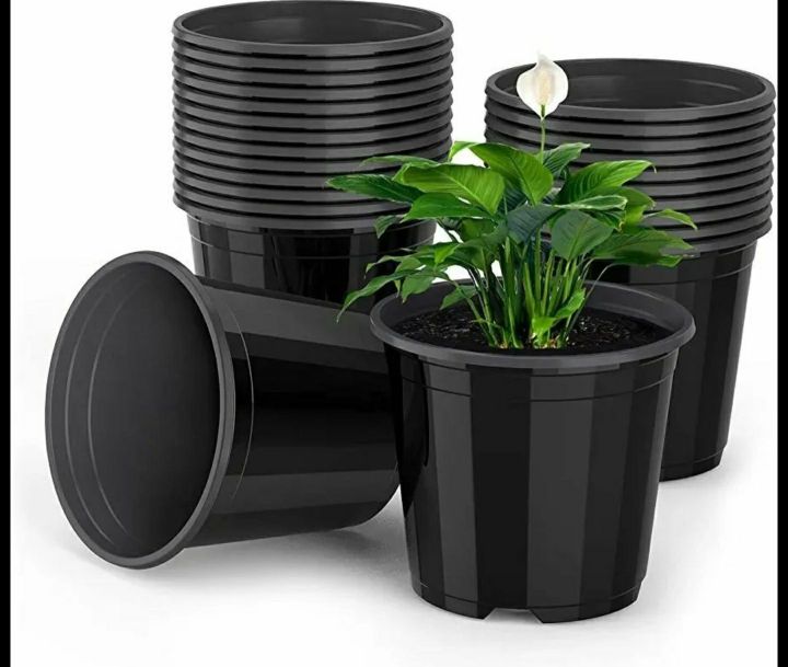 Pack of 20 Pots Soft Plastic pots for Plants and Flower Growing Dia 5 ...