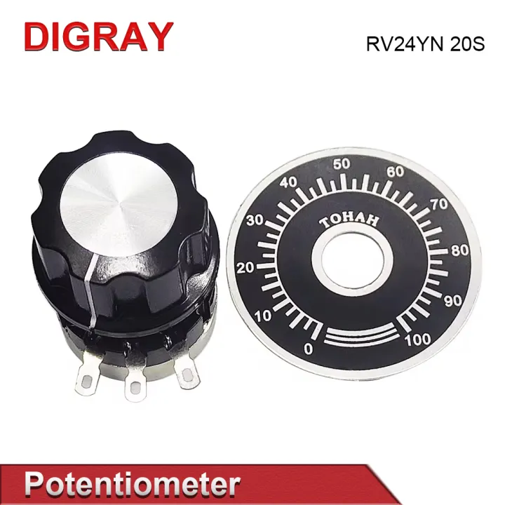 DIGRAY Current Adjustment Potentiometer Knob RV24YN 20S B502 168C Laser ...