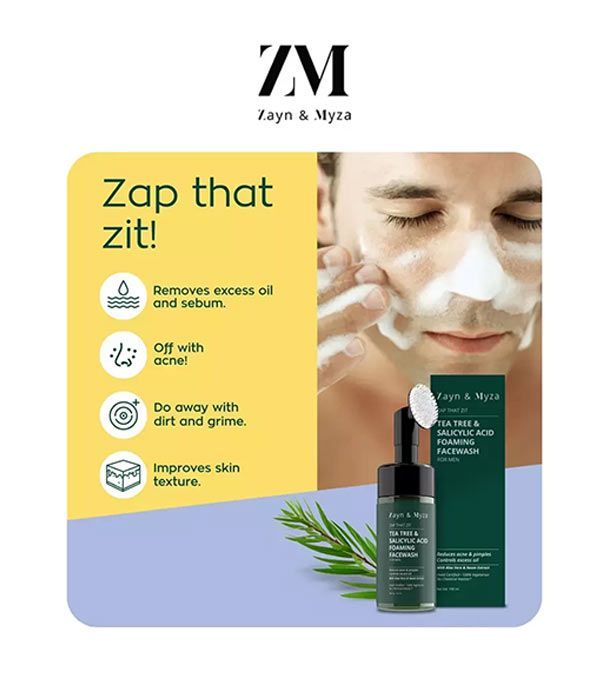 ZM Zayn & Myza Tee Tree & Salicylic Acid Foaming Face Wash For Women ...