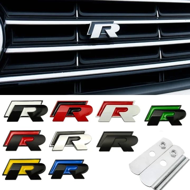 Metal Car Front Trunk Logo Grille Emblem for VW R Line Jetta CC Tiguan ...