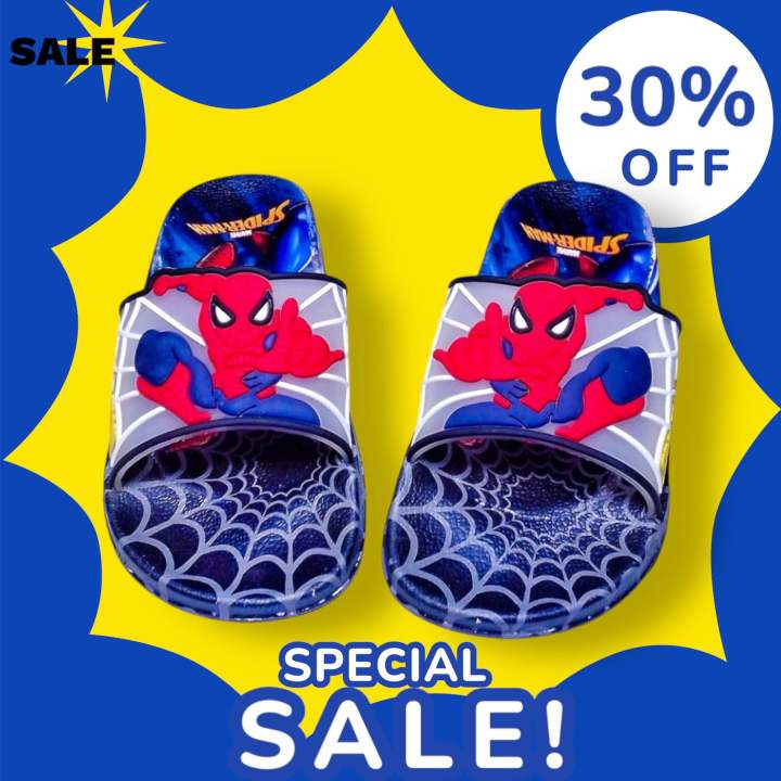 New Model Cartoon Spider-Man Design PVC Upper Sliders For Kids | Slides ...