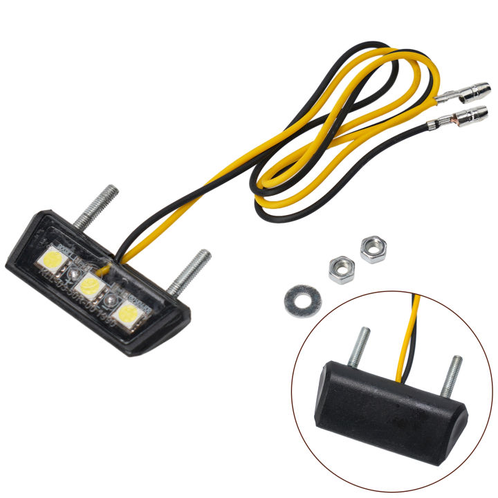 12V Mini Motorcycle LED License Plate Light Motorbike LED Rear Tail ...