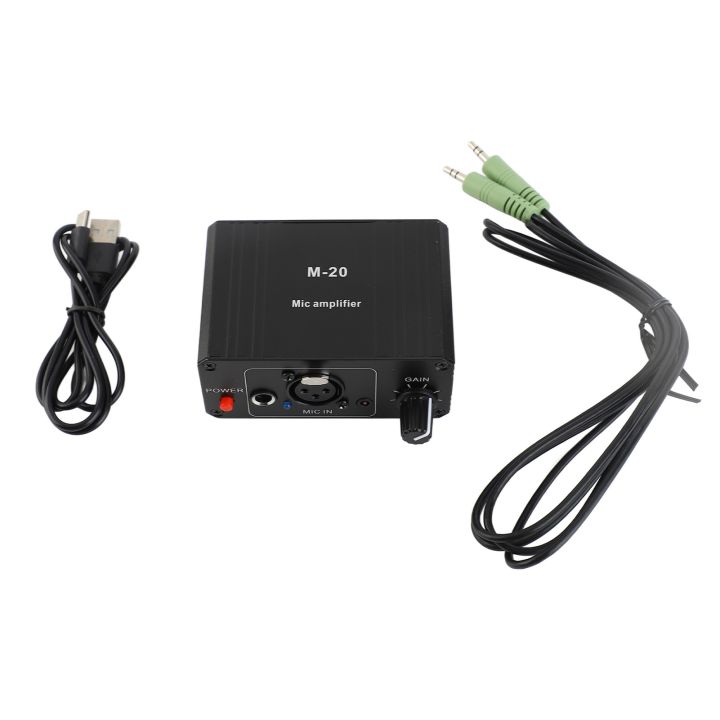 Portable Microphone Preamp High Gain 48V Phantom Power XLR Output Mic ...