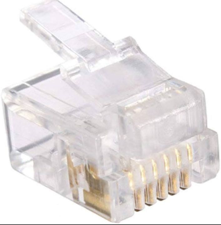 RJ11 6P6C (5 pcs) Modular Plug Telephone Adapter Connector Line End ...