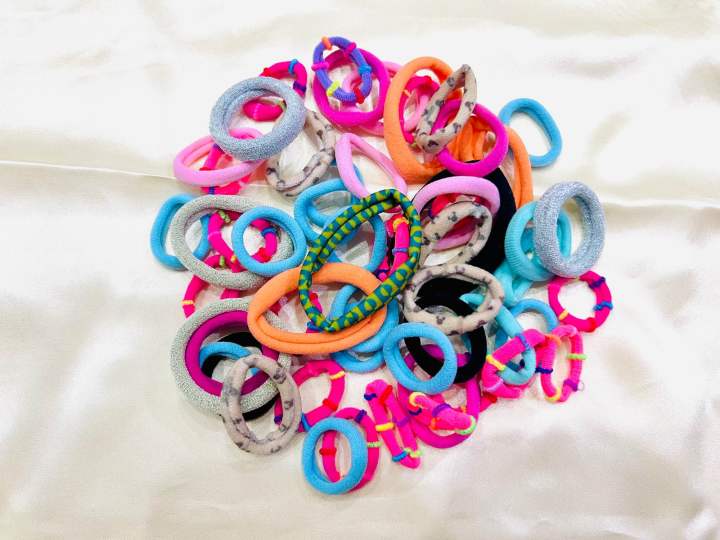 150 pcs of ponies for girls and kids/ Set Elastic Hair Bands Girls Hair ...