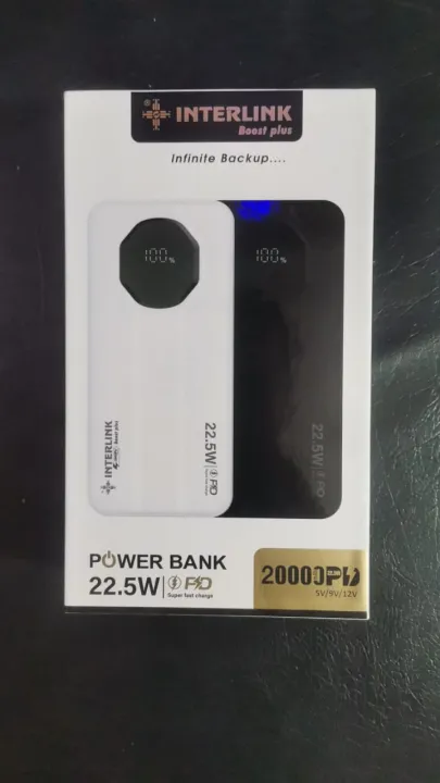 POWER BANK PD SUPER FAST CHARGING INTERLINK ORIGINAL 20000mAh | Daraz.pk