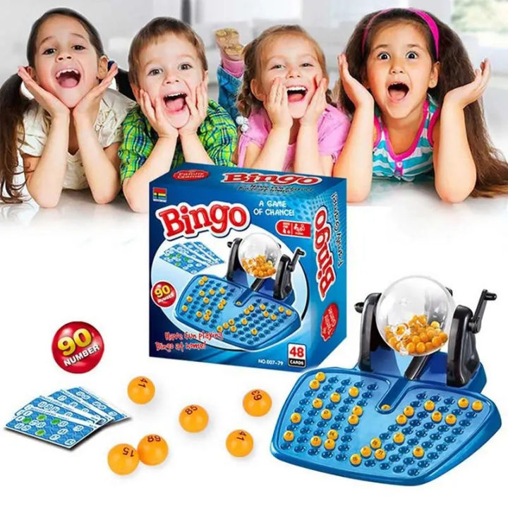 Classic Bingo Table Game Toy Rotary Cage Lottery Machine Set Family ...