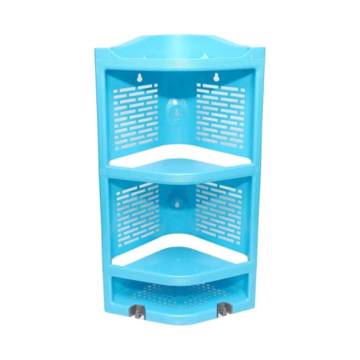 Multipurpose Plastic Bathroom Corner Stylish Storage Shelf Rack | Daraz ...