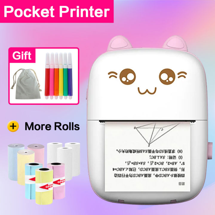 Mini Portable Thermal Printer BT 200dpi Photo Label Printer Memo Wrong ...