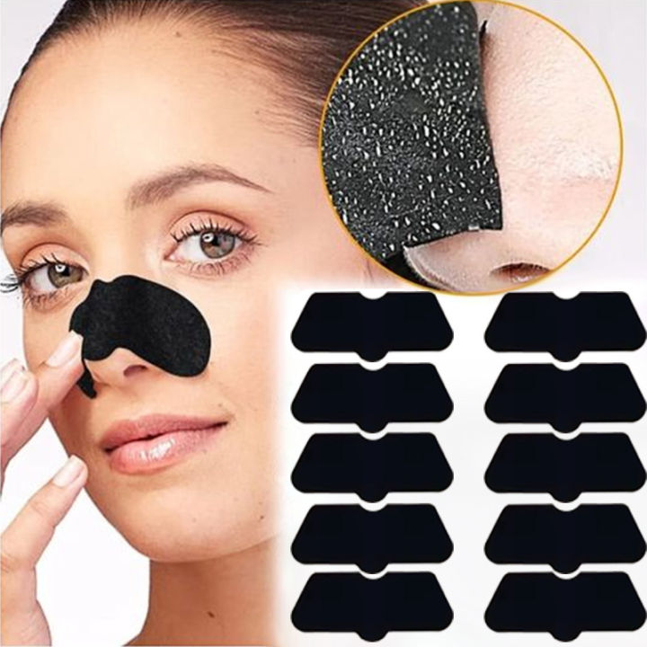 10Pcs/Bag Nose Blackhead Remover Mask Nasal Strips Black Dot Spot Peel ...