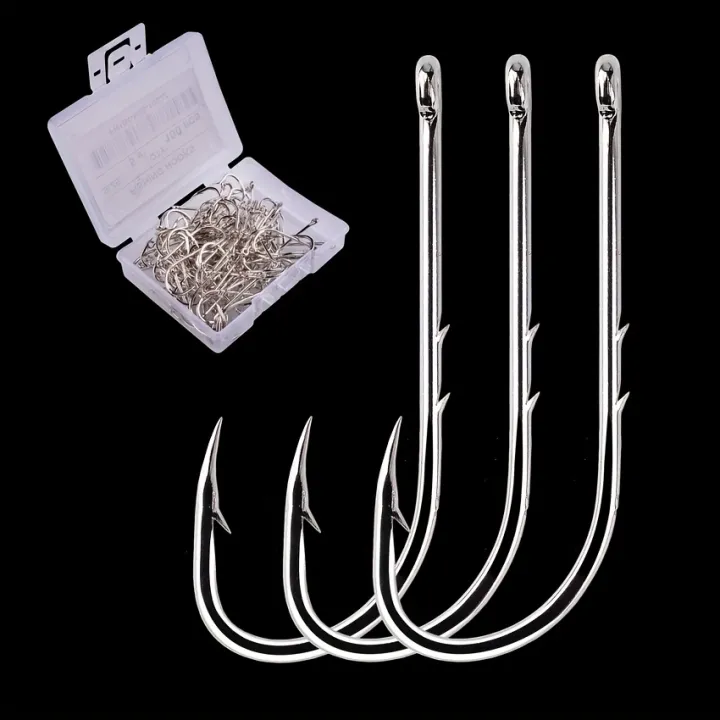 Sea.Yolo 50Pcs Baitholder Fishing Hook Barbed Fishing Lure Shank Beak Live Bait Holder Carp ...