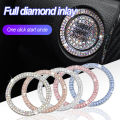 2Pcs/set Car Start Switch Button Auto Decorative Diamond Stickers ...