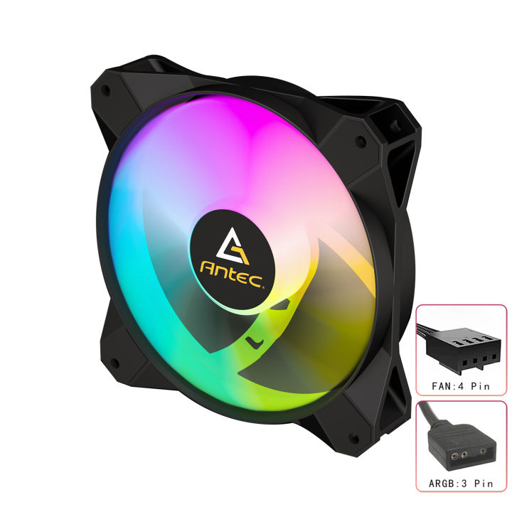 Antec 5v 3 Pin ARGB PWM 4Pin Fan 120mm PC Case Fan CPU Cooling Fans 12V RGB 12cm Gaming Computer ...