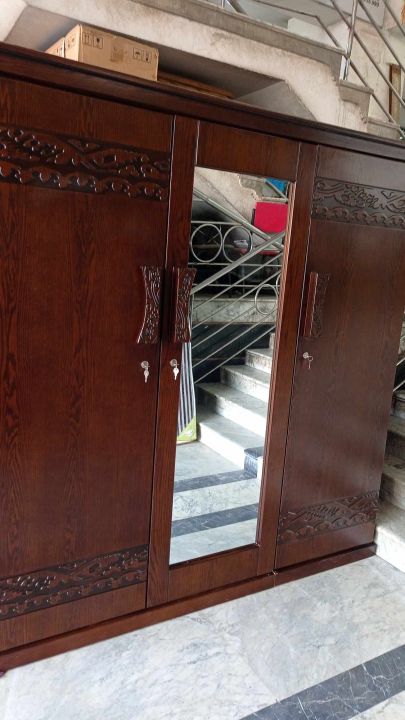Stylish Almirah 3 part with Mirror(canadian wood) | Daraz.com.bd
