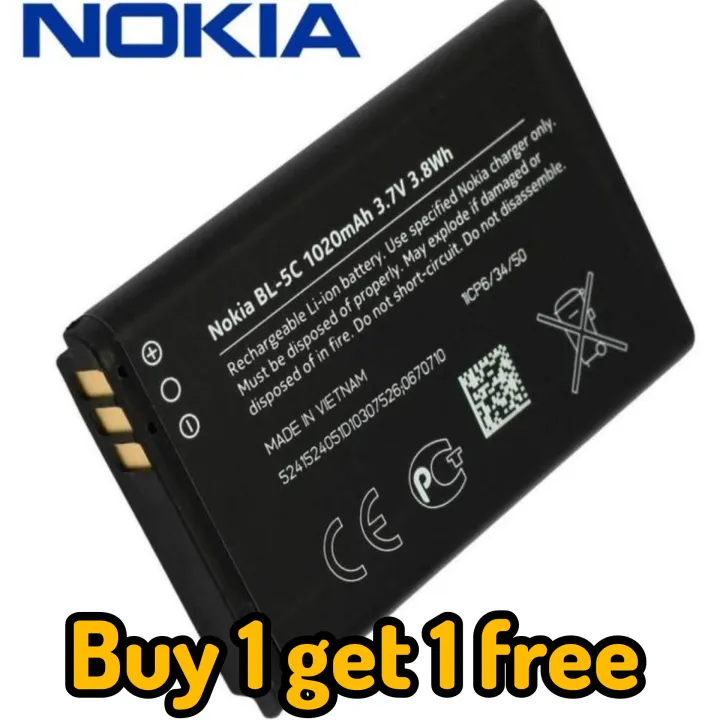 Buy 1 get 1 free 🔥BOOM OFFER BL_5C Nokia original battery compatible ...
