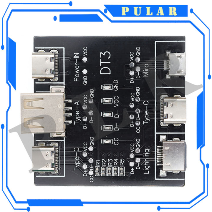 DT3 Data Cable Detection Board USB Cable Tester For iOS Android Type-C ...