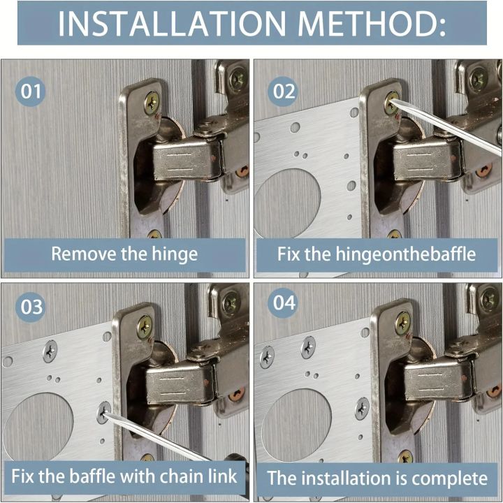 4-piece cabinet hinge repair panel, kitchen hinge repair panel kit ...