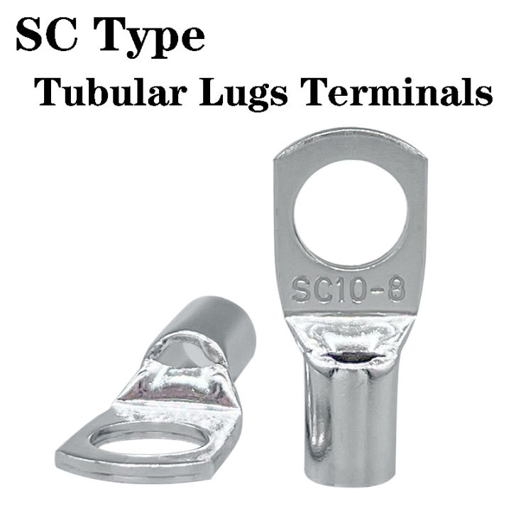 Pure Copper Tubular Lugs Terminals SC10/16/25/35-6/8/10 Non Insulated ...