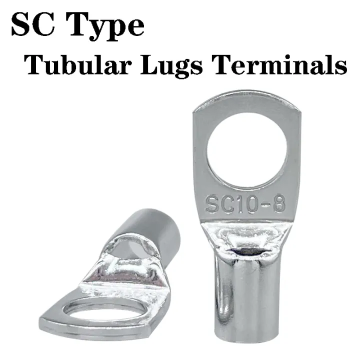 Pure Copper Tubular Lugs Terminals SC10/16/25/35-6/8/10 Non Insulated ...
