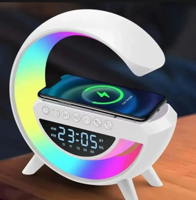 G Shaped RGB Light Table Lamp With Wireless Charger | Daraz.pk
