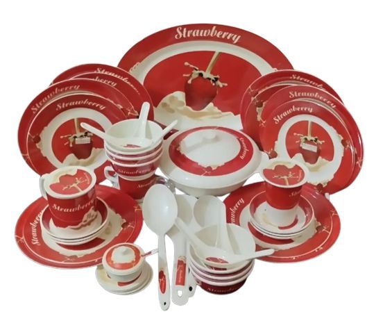Dinner set/56 pcs Dinner set , Crown Melamine Strawberry, 100% Food ...