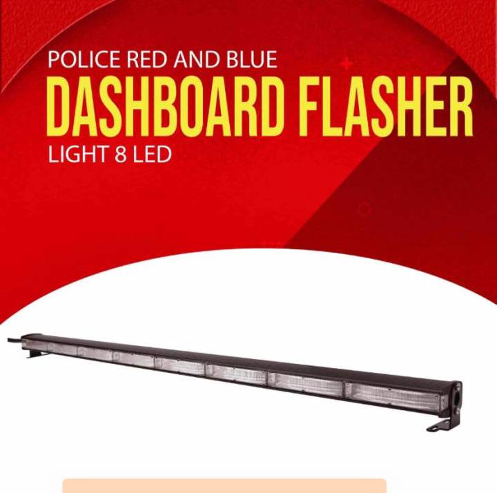 8-Bar LED Dashboard Strobe Light – Emergency Flashing Warning Lamp for ...