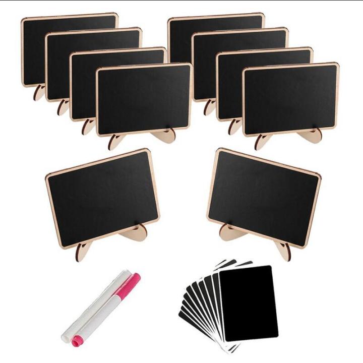 10pcs Chalkboards Signs with Easel Stand Small Chalkboards Blackboard ...