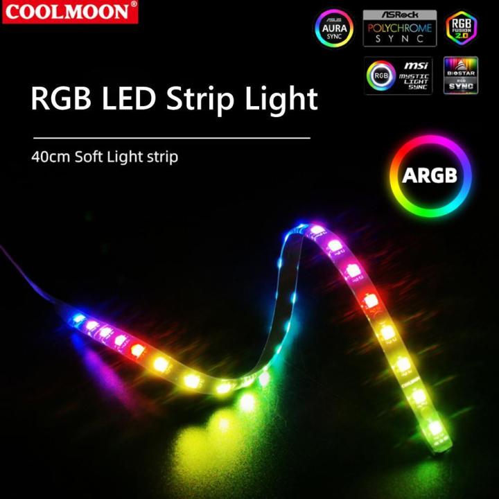 5V ARGB PC Case LED Light Bar SATA 3PIN Desktop Computer Lamp Strip ...