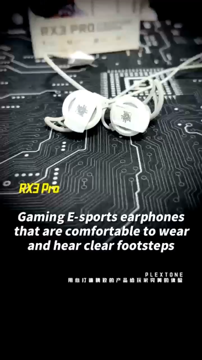 Plextone RX3 Pro Cyberpunk 3.5mm in-Ear Wired Gaming Earphone With Mic ...