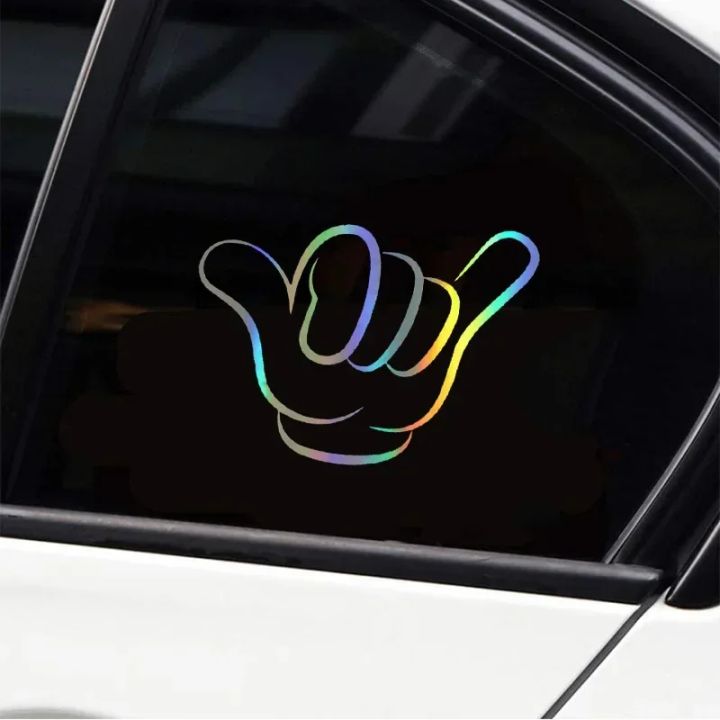 10x7.5cm Shaka Sign Hand Gesture Car Sticker Body Bumper Windows ...