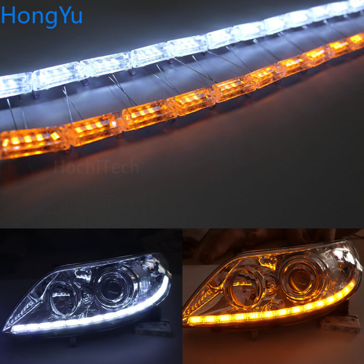 Flexible Crystal Angel Tears LED Strip Light With Turn Signal DRL ...