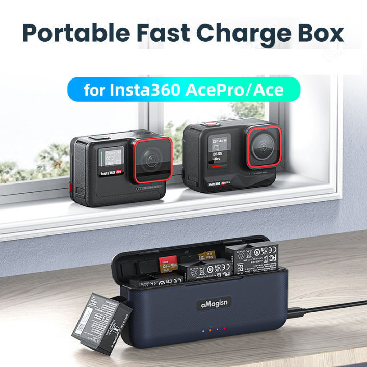 For Insta 360 Ace/Ace Pro/Ace Pro 2 Fast Battery Charger Box Fast ...