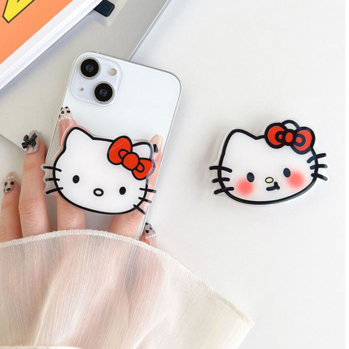 Anime Sanrio Hello Kitty Mobile Phone Bracket KT Cat Telescopic Folding ...