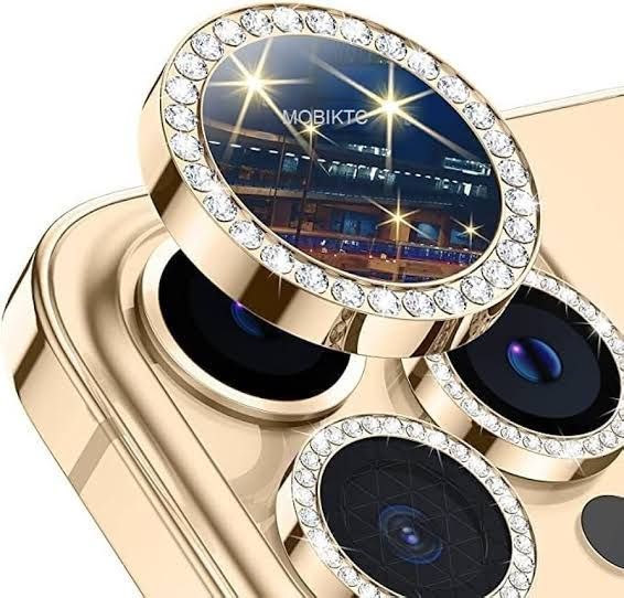 Golden Diamond Camera Lens Protector for iphone 13 pro max | Daraz.pk