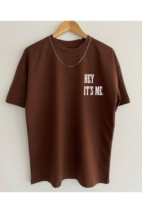 Hey It's Me Printed Oversize Black T-shirt | Daraz.com.np