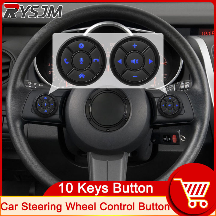 AD Universal 10 keys Steering Wheel Control Button Wireless Car ...