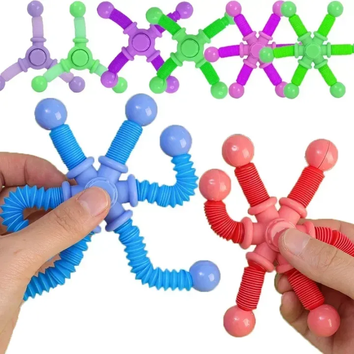 1pcs Fidget Spinner Toys Kids Pop Tube Sensory Toys Suction Cup Games ...